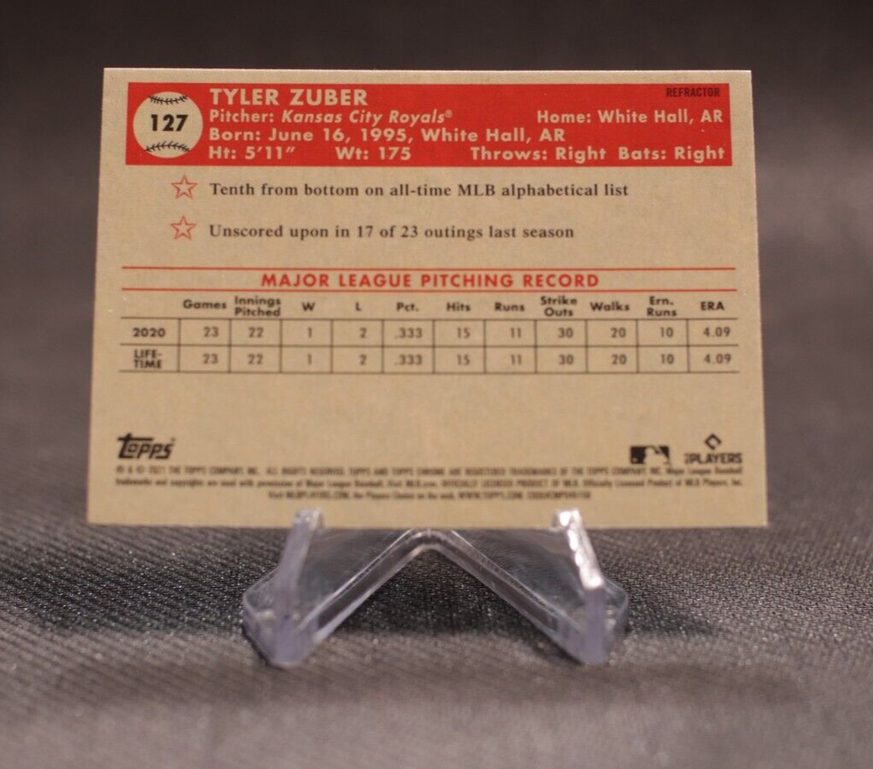 2021 Topps Chrome Platinum Anniversary Refractor #127 Tyler Zuber | eBay