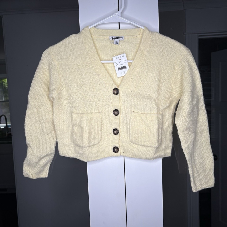 NWT J. Crew Small Girls' Cardigan Sweater Supersoft Yarn Pale Corn ...