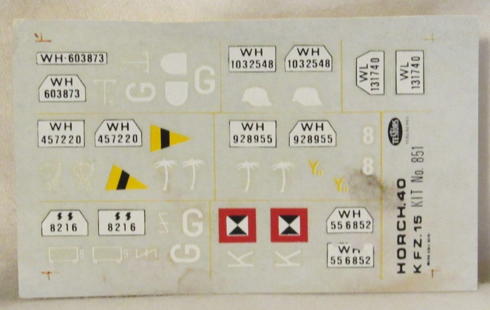 Testors #851 Horch Command Car 1:35 Open Box - NOS | eBay