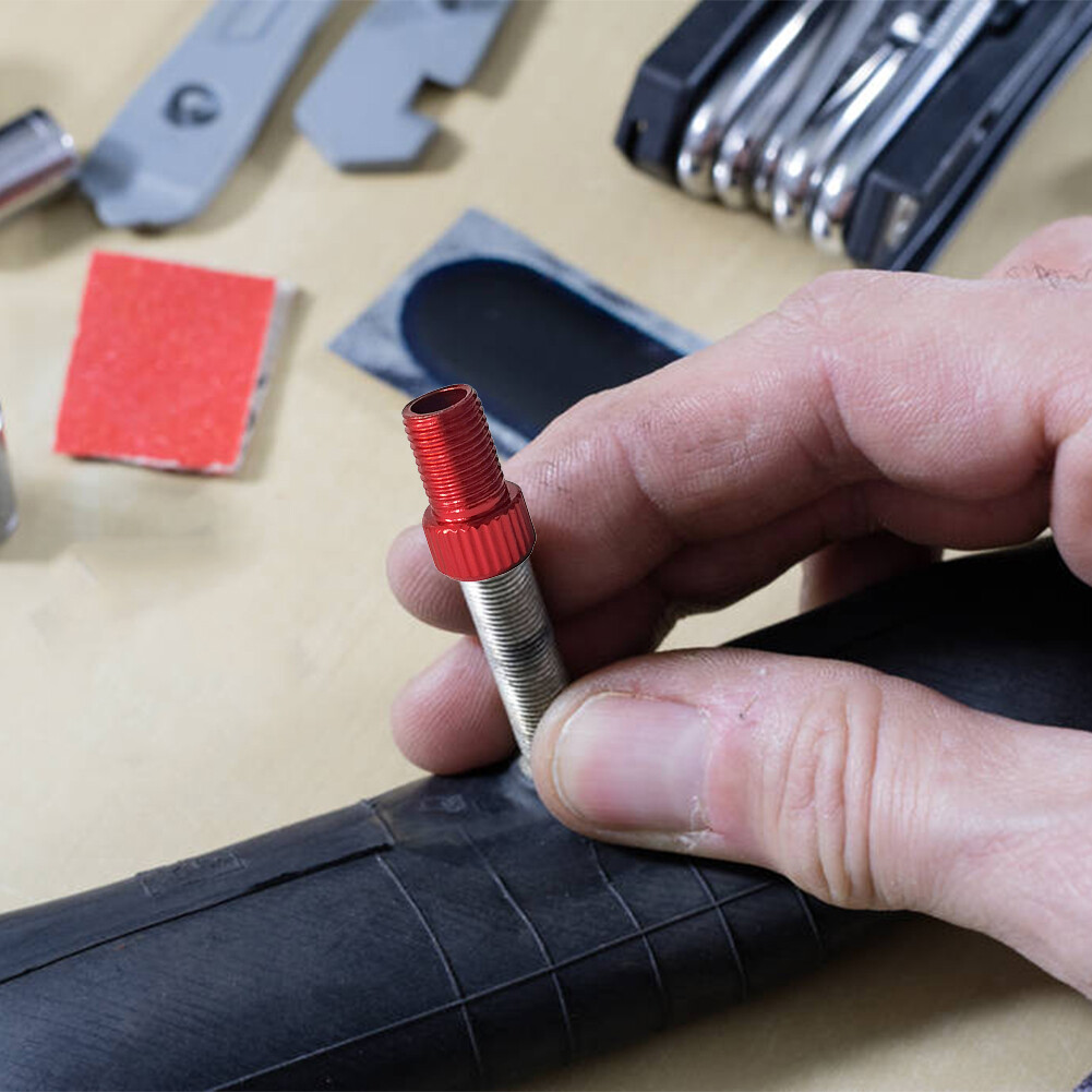 MTB Bike Valve Converter Bicycle Presta to Schrader Valve Adapter (Red ...