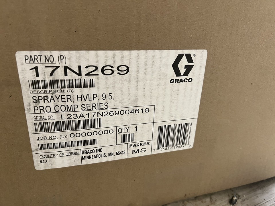Graco FinishPro HVLP 9.5 ProComp Series Sprayer 755652390596| eBay