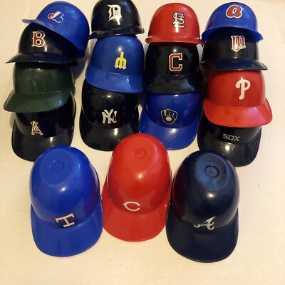 RETRO Lot of 17 Plastic MLB Baseball Mini Batting Helmets, Ice Cream ...