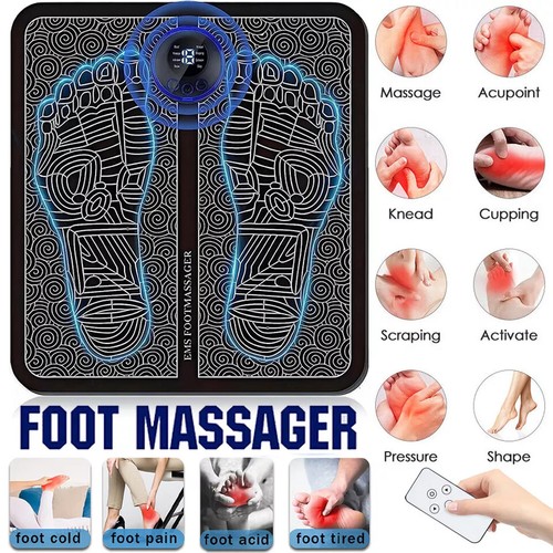 Portable EMS Electric Foot Massager Pad Blood Circulation Muscle ...