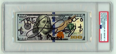Floyd Mayweather Jr Signed $100 Bill US Currency x4 Inscriptions PSA 10 ...