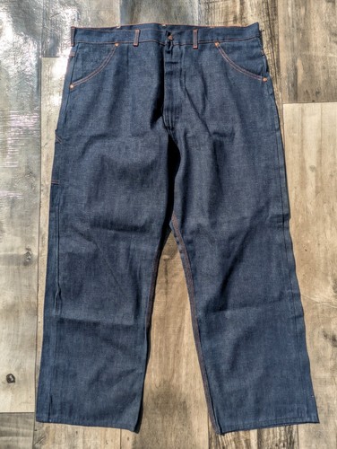 Vintage 70s W.T. Grant Dark Denim Work Carpenter Jeans 42x30 NOS ...