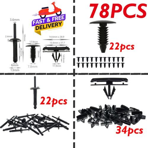 78pcs NEW Full Fender Flare Hardware Clip Mounting Kit For 2007-2017 ...