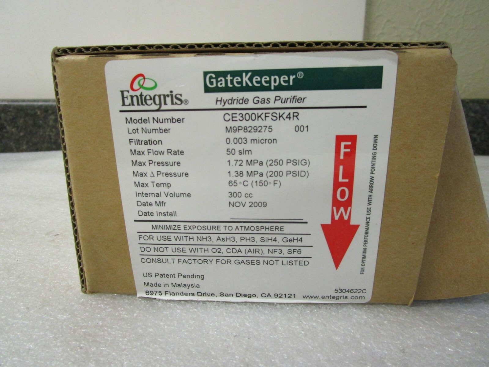 New! Entegris GateKeeper CE300KFSK4R Hydride Gas Purifier | eBay