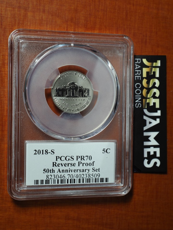 2018 S 5C REVERSE PROOF JEFFERSON NICKEL PCGS PR70 JAMIE FRANKI HAND ...