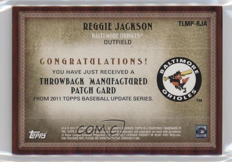 2011 Topps Update Blaster Box Throwback Manufactured Reggie Jackson ...