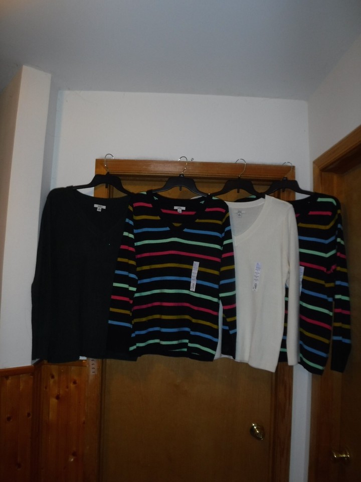 Pull On Long Sleeve V Neck Acrylic Sweaters Croft & Barrow,XXL,XL,L,100 ...