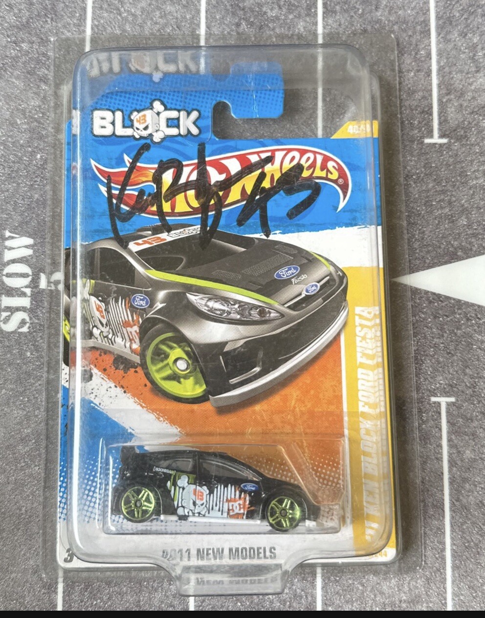 KEN BLOCK AUTOGRAPHED Hot Wheels Ford Fiesta (Super Treasure Hunt Rlc ...