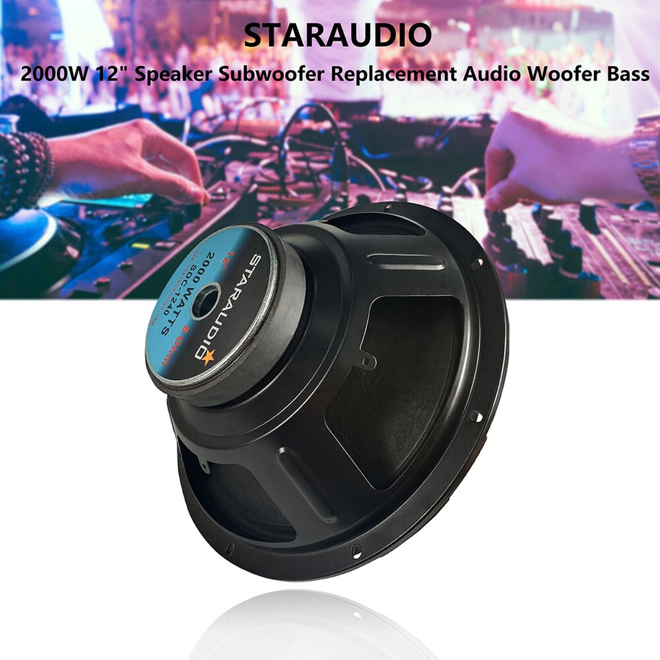 12 Inch 2000 Watts Replacement Subwoofer PA Audio USB Speaker Woofer ...