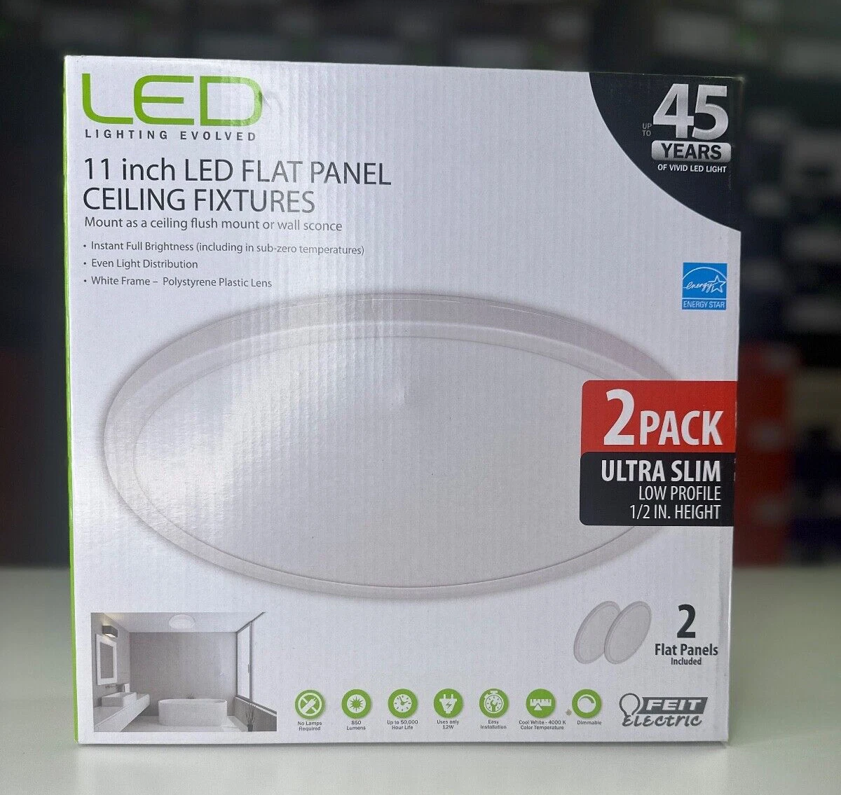 11 Inch Led Flat Panel Ceiling Fixture | Shelly Lighting