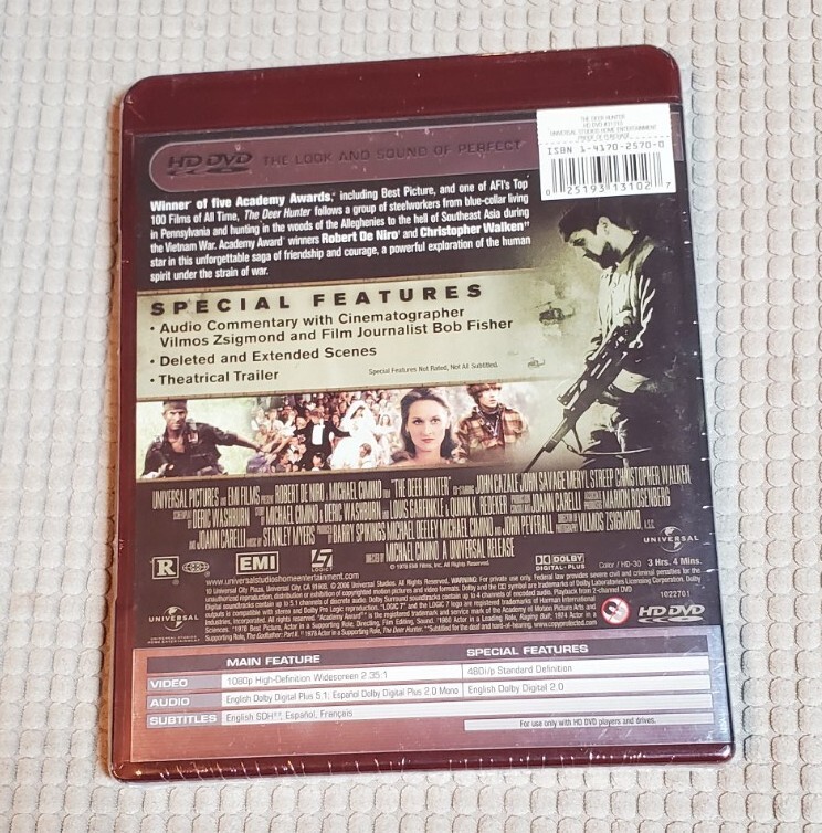The Deer Hunter (HD-DVD, 2006) Must Use with HD DVD Player Only NEW ...