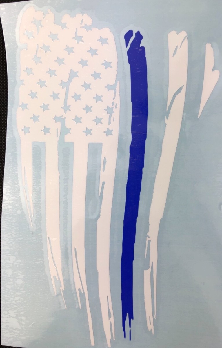 Tattered American Flag Car Decals 2 Pack New Tattered Waving USA