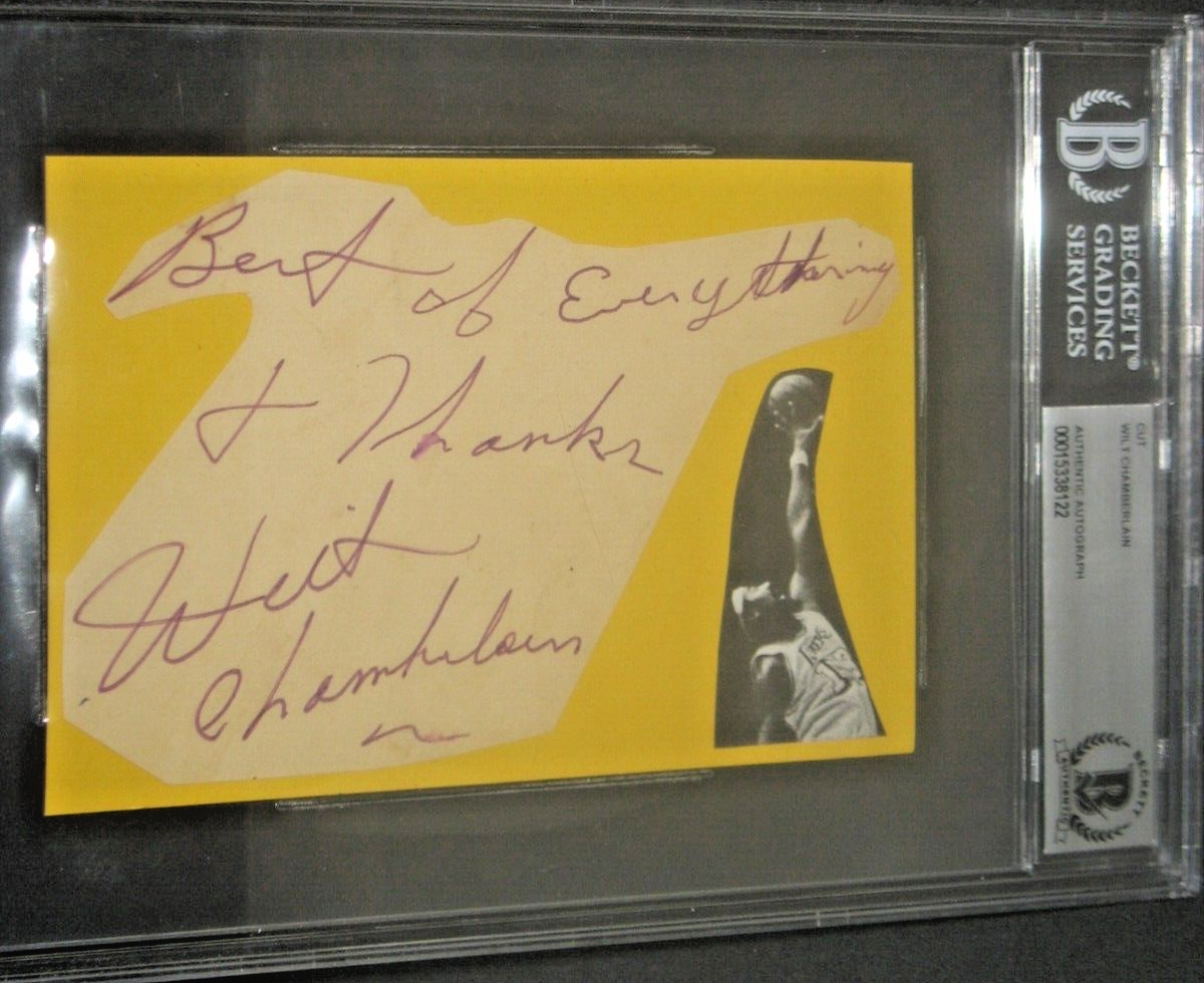 Wilt Chamberlain Autographed Memorabilia | Signed Photo, Jersey ...