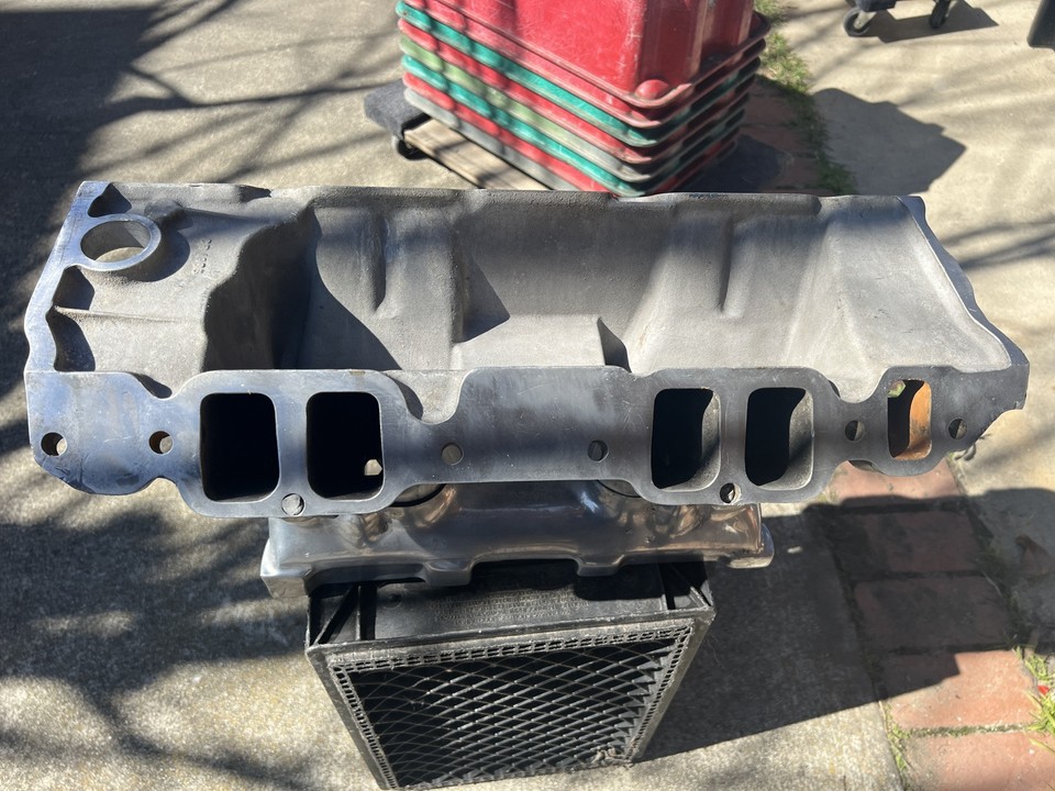 Vintage Weiand BBC Rectangle Port 2x4 Tunnel Ram Intake Manifold | eBay