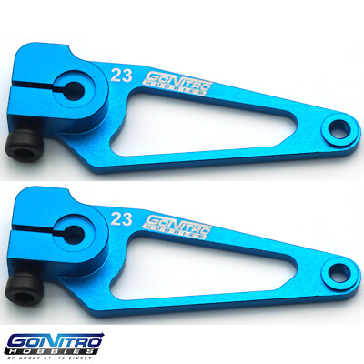 Go Nitro Hobbies 23T Aluminum A Spec Servo Arm 2 Blue JR / Airtronics ...