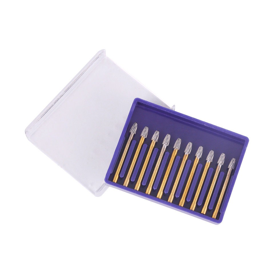 10 Pcs Dental Carbide Trimming & Finishing Burs FG7404/7406/7408/7901 ...