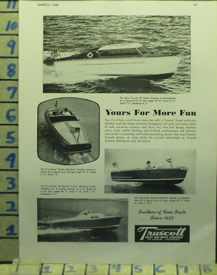 1948 TRUSCOTT ST JOSEPH MICH BOAT NAUTICAL WATERCRAFT BE40 | eBay