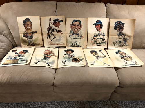 NY Yankees Cartoon Portraits by Bruce Stark 1973 | eBay