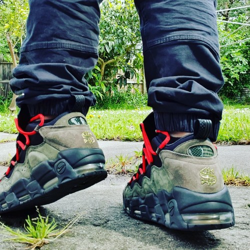 GENUINE Nike Air MORE MONEY CURRENCY PACK U$A Men's Shoes SIZE 10.5 ...