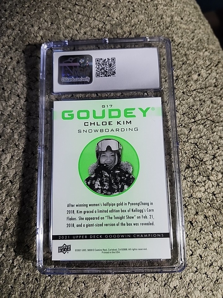 2021 Upper Deck Goodwin Champions Goudey Platinum Chloe Kim #G17 Neon ...