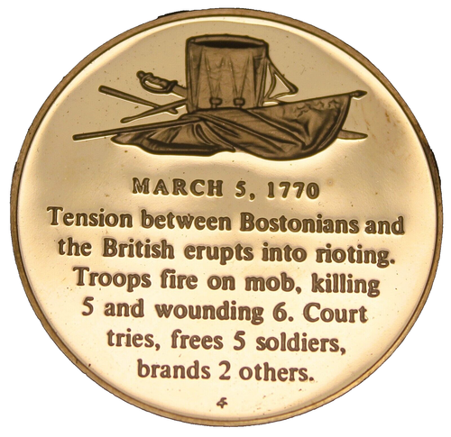 American Revolution 1770~Boston Massacre 5 Dead, 6 Wounded~Bronze Proof ...