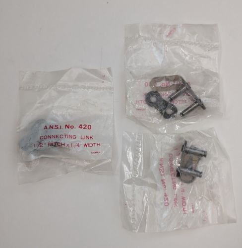 #420 A.N.S.I. Connecting Link 1/2"x1/14" Quantity (3) | eBay