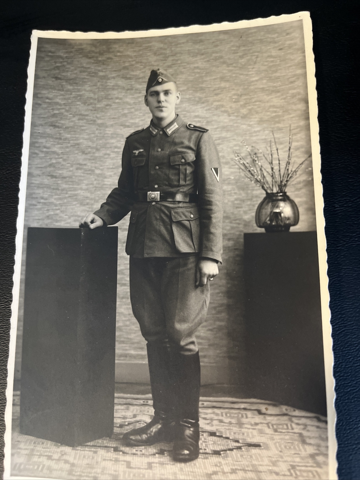 WWII German Nazi Solider In Uniform Real Photo Postcard RPPC Military ...