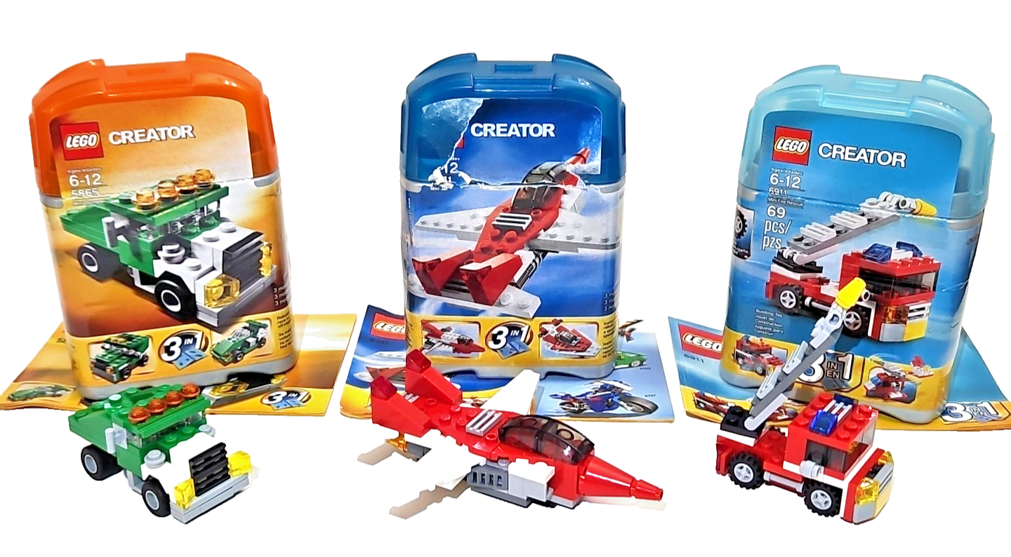 Lego Creator 3-in-1 Set Lot - Mini Dumper Fire Rescue & Jet Sets 5865 ...