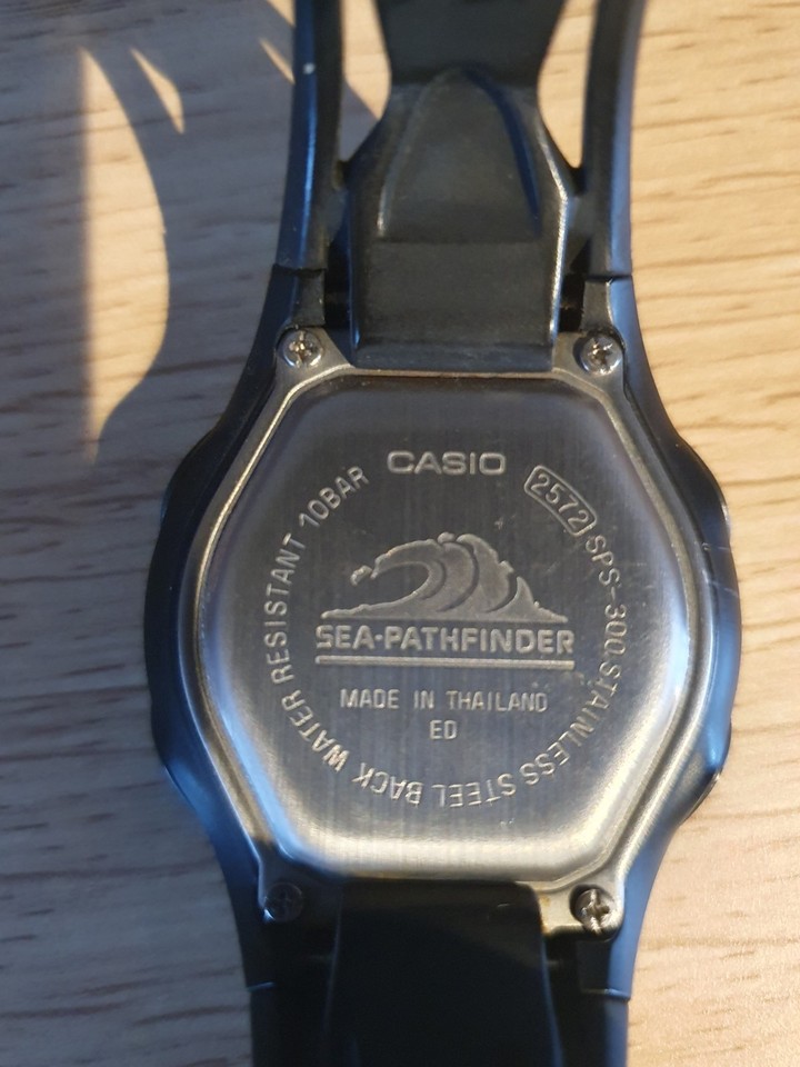 Casio SPS-300 Sea Pathfinder men's quartz digital watch mod 2572 Moon ...