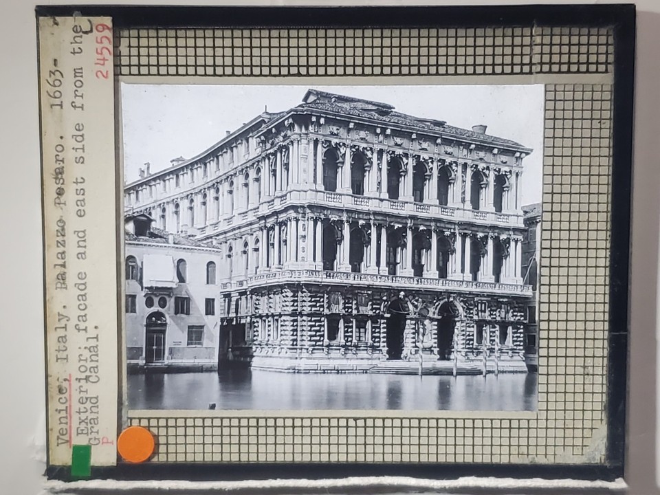Palazzo Pesaro, Venice, Italy, Magic Lantern Glass Slide | eBay