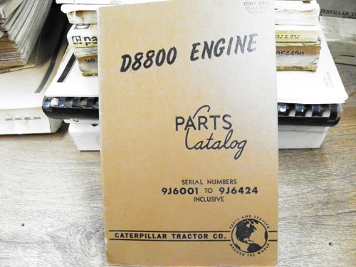 CAT Caterpillar D8800 ENGINE PARTS MANUAL 9J6001-6424 | eBay