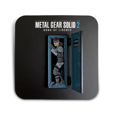 Metal Gear Solid 2 Solid Snake Locker Hiding Spot Hinged Enamel Pin ...