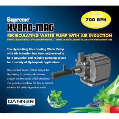 Danner Manufacturing, Inc., Supreme 700 GPH Hydro-Mag Recirculating ...