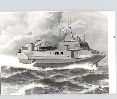 BOEING MARINE SYSTEMS JETFOIL Design Drawing VINTAGE 1978 Press Photo ...