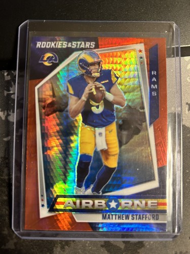 Matthew Stafford 2021 Rookies & Stars Airborne Red Prizm #AB-11 Rams | eBay
