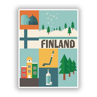 2 x Finland Vinyl Stickers Travel Luggage #10767Â | eBay UK