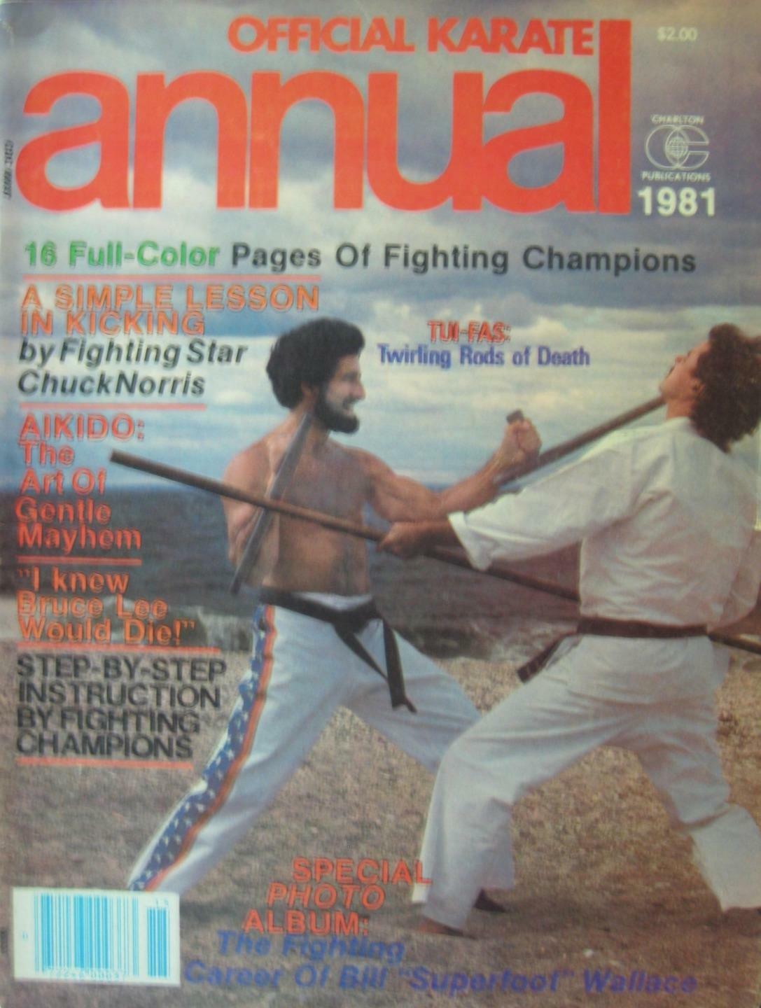 RARE 1981 OFFICIAL KARATE ANNUAL ANDREW LINICK BILL WALLACE KUNG FU ...