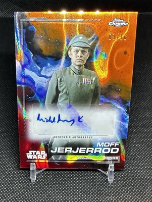 🔥2024 Topps Chrome Star Wars MOFF JERJERROD RED/ORG LAVA REFRACTOR AUTO ...