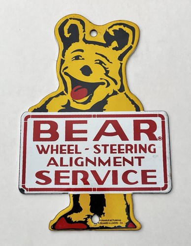 BEAR Wheel Alignment Porcelain Vintage Repair Garage Sign, 8” x 5.5” | eBay