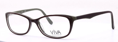 VIVA EYEWEAR VV4505 071 Brown Womens Cat Eye Full Rim Eyeglasses 52-15 ...