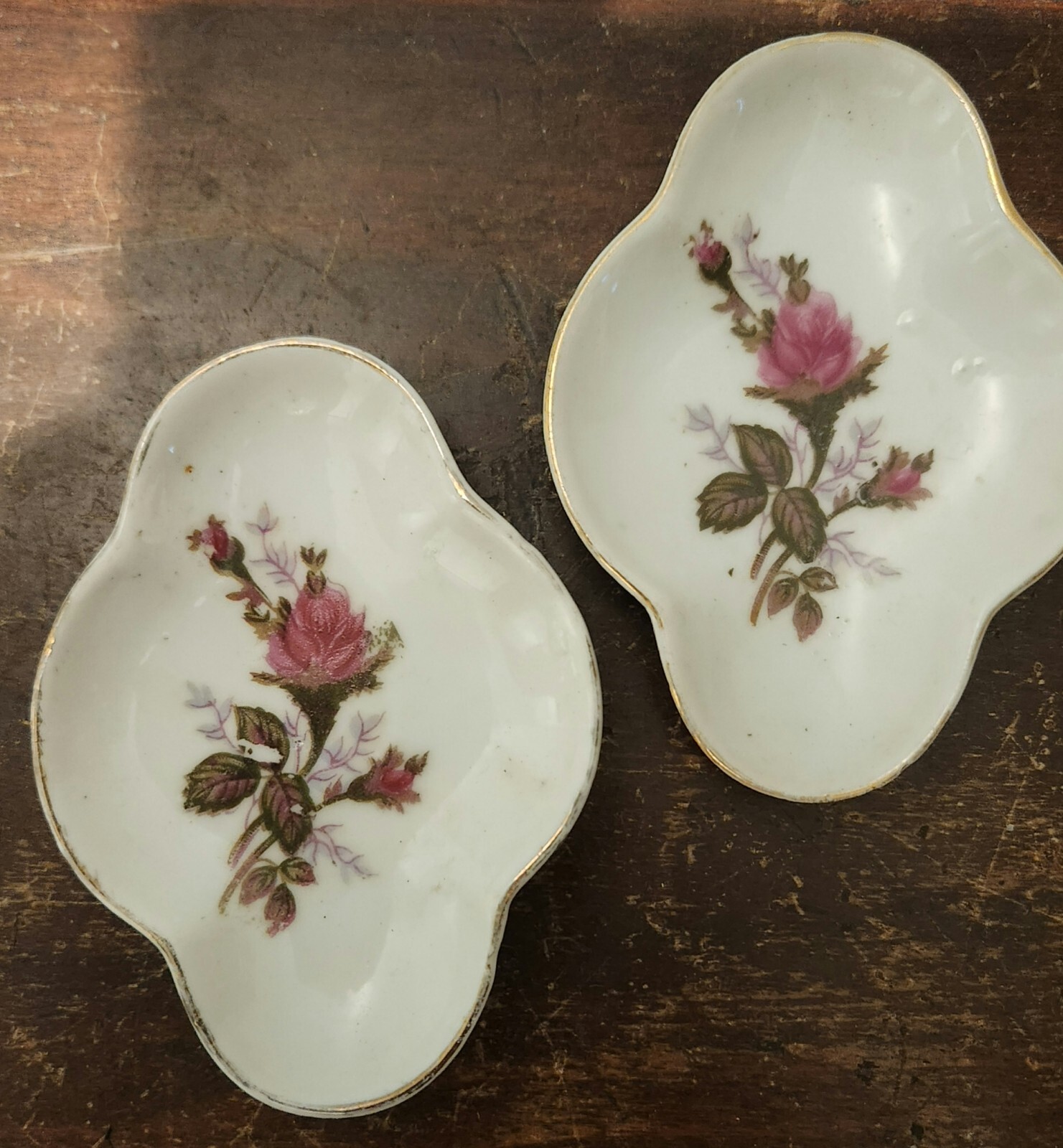 Vintage Floral Japanese Trinket Dish Trimmed In Gold Set Of 2 | eBay