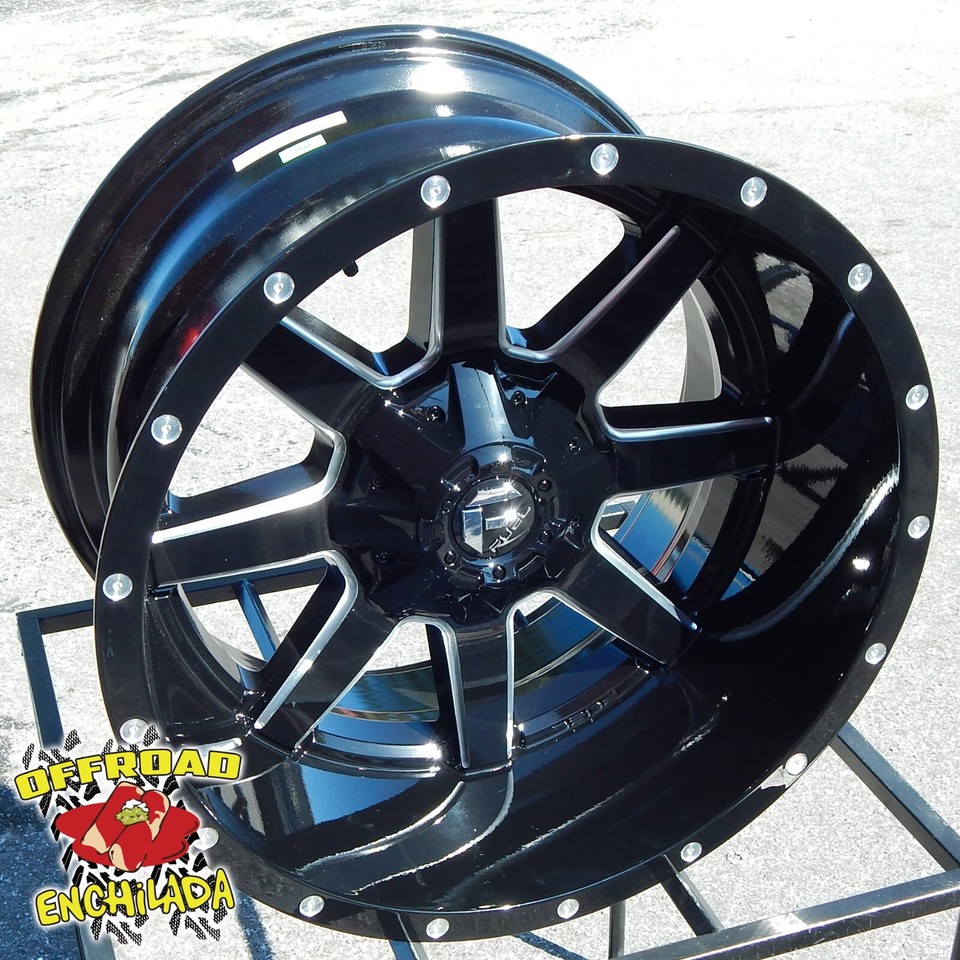 4/ 20x12" 6-Lug Black Fuel D610 Maverick Wheels Rims Fits: Ram 1500 ...
