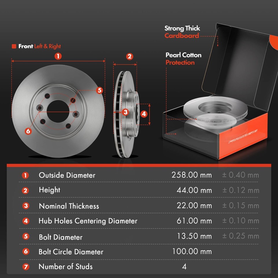 Brake Discs & Brake Pads Front for Dacia Logan Renault Twingo Smart ...