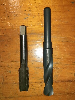 1x HSS Hand Tap BSW 7/8" X 9 RH + HSS tapping drill set . ESC DORMER P ...