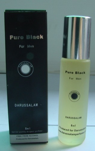 DARUSSALAM, ISLAMIC PERFUME: PURE BLACK 8ML PERFUME FOR MEN ALCOHOL ...