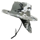 Boonie Cap Fishing Hiking Summer Snap Brim Neck Cover Bucket Flap ...