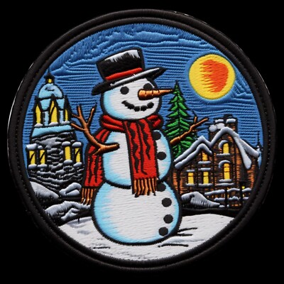 Snowman Patch Iron-on Applique Clothing Christmas Elves Rudolph Trees ...